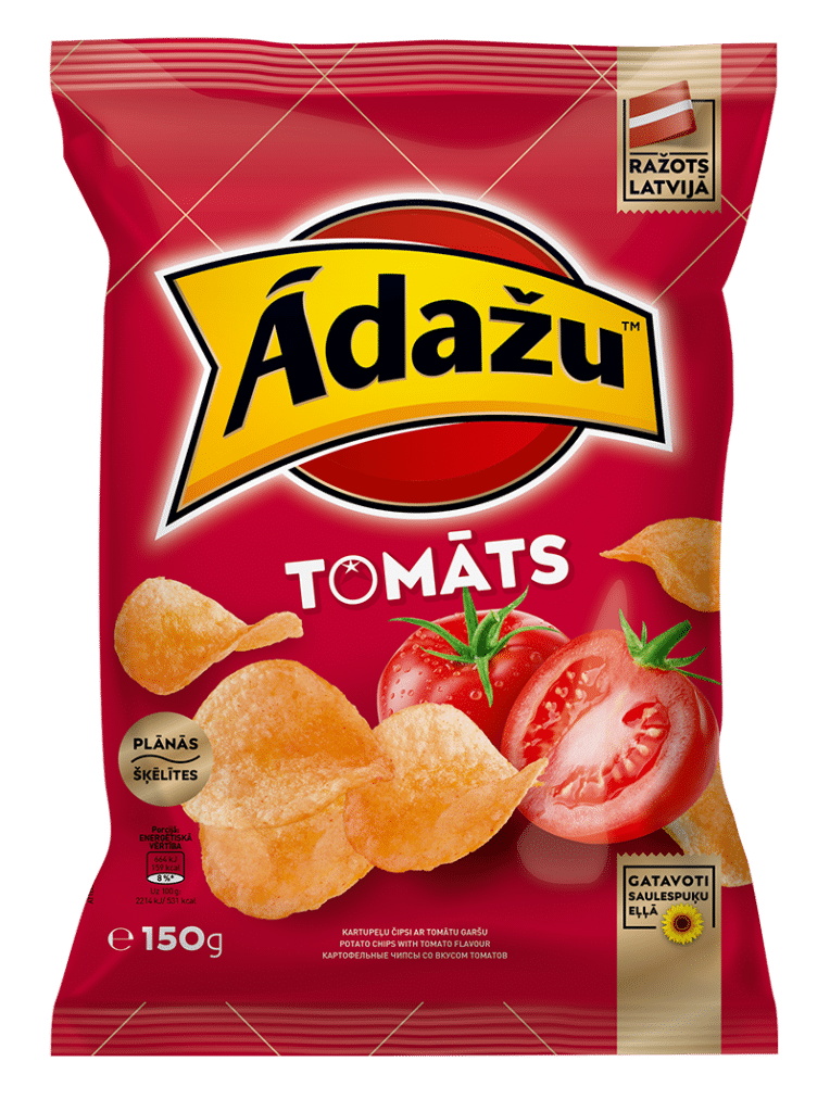 Kartupeļu čipsi Ar tomātu garšu